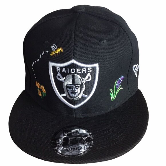 NFL | Accessories | Nfl Las Vegas Raiders New Era Fifty Black Floral ...